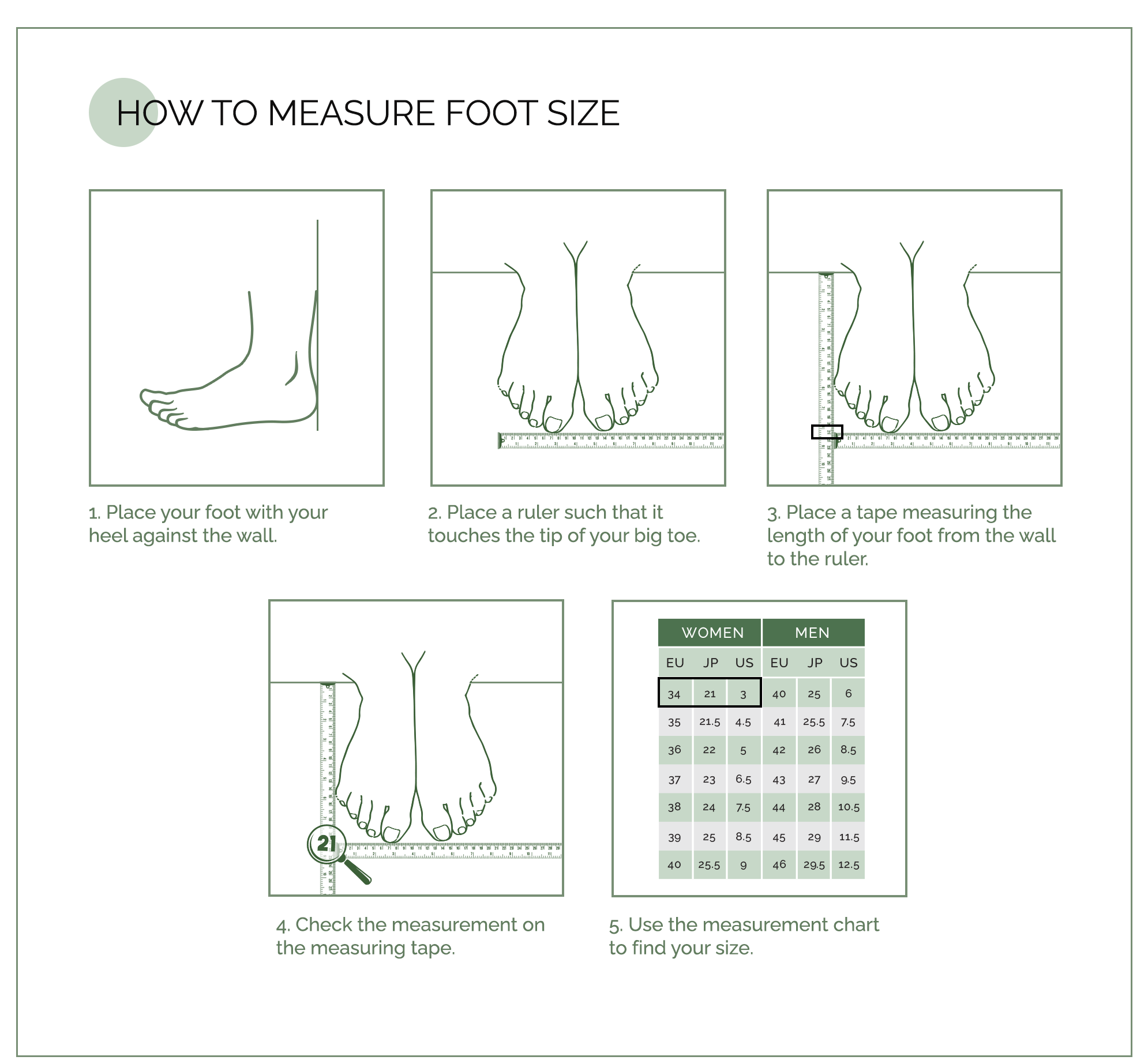Foot Size Chart - Find Your Perfect footwear Fit